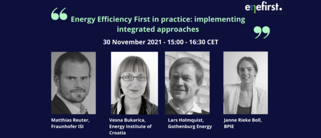 WEBINAR “ENERGY EFFICIENCY FIRST IN PRACTICE: IMPLEMENTING INTEGRATED ...